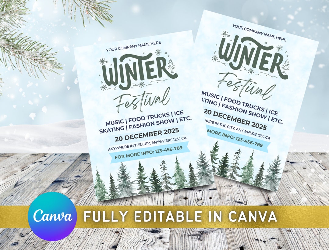 Winter Festival Flyer Template, Christmas Winter Festival Flyer ...