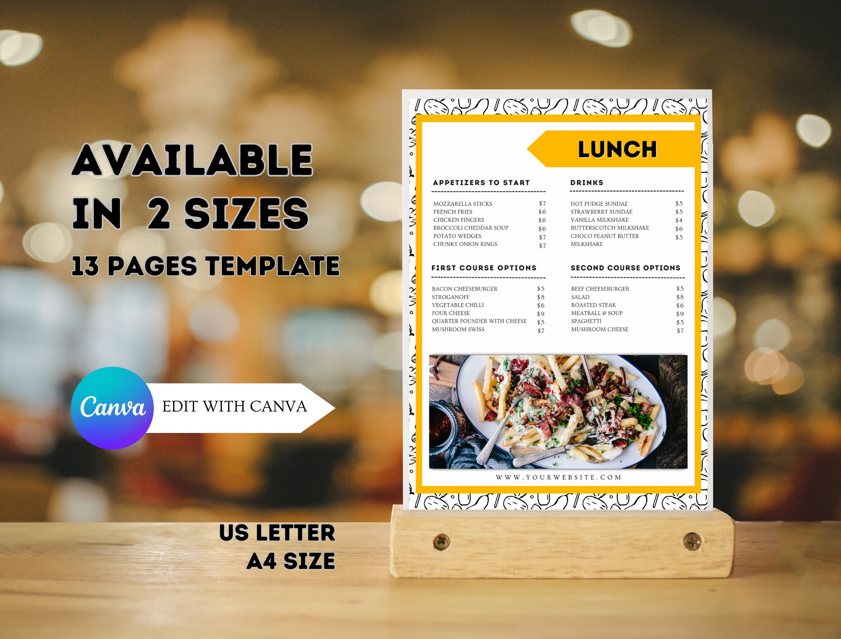 Food Menu Bundle Template Food Menu Bundle Food Menu - Etsy