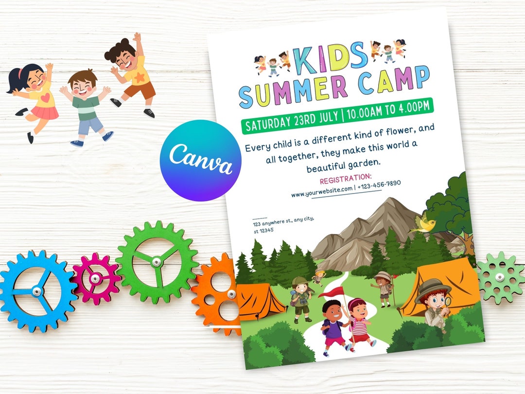 Kids Summer Camp Flyer, Summer Camp Flyer, Summer Flyer, Printable ...