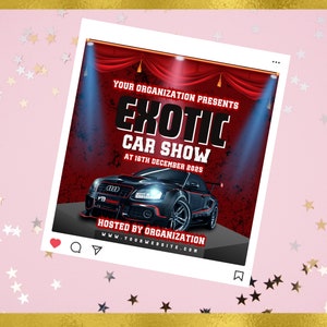 Car Show Flyer Template Diy Exotic Car Show Flyer Diy Car - Etsy