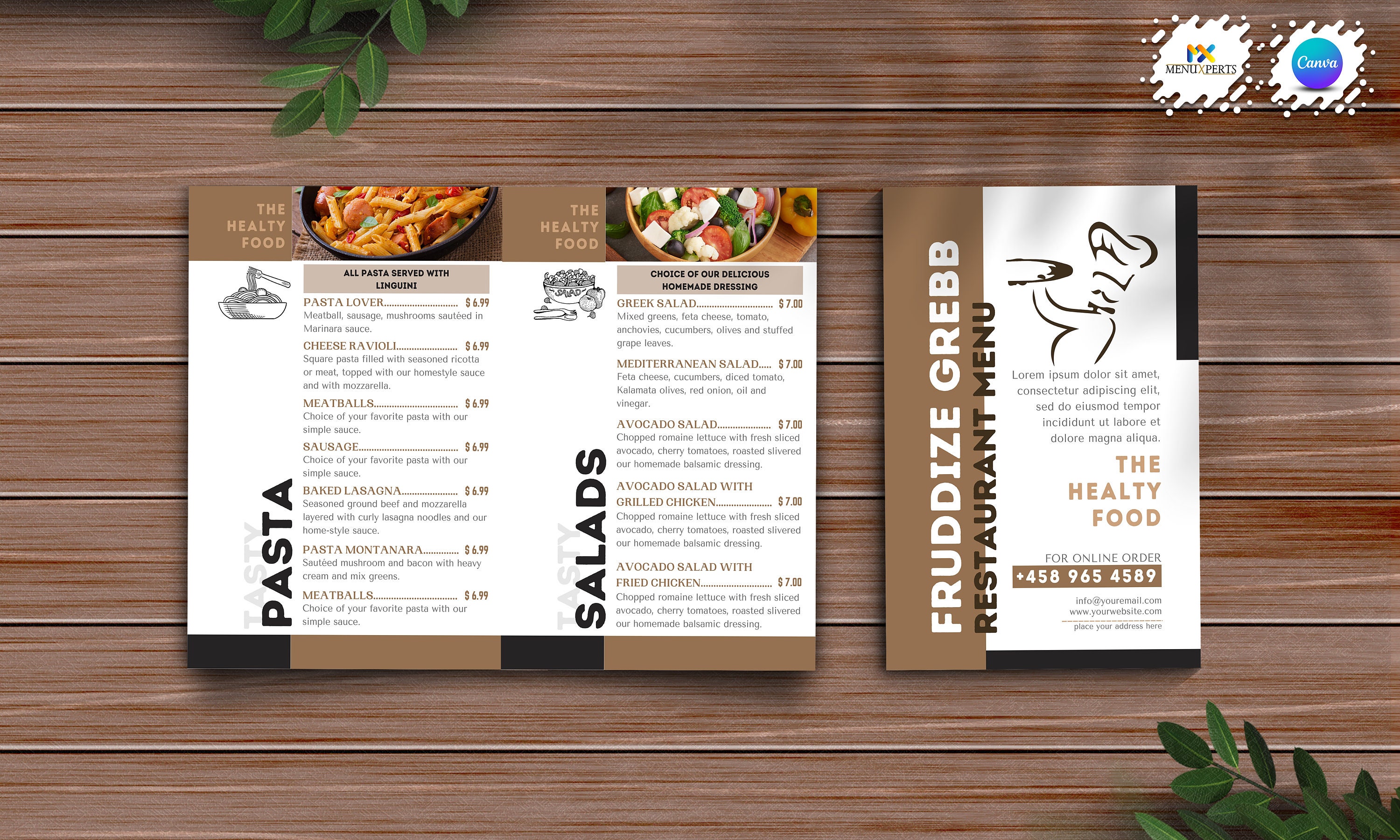 Restaurant Menu Template, Food Menu Template, Editable Restaurant Food ...