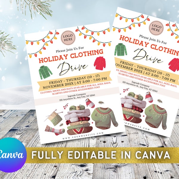 Clothing Drive Flyer - Etsy