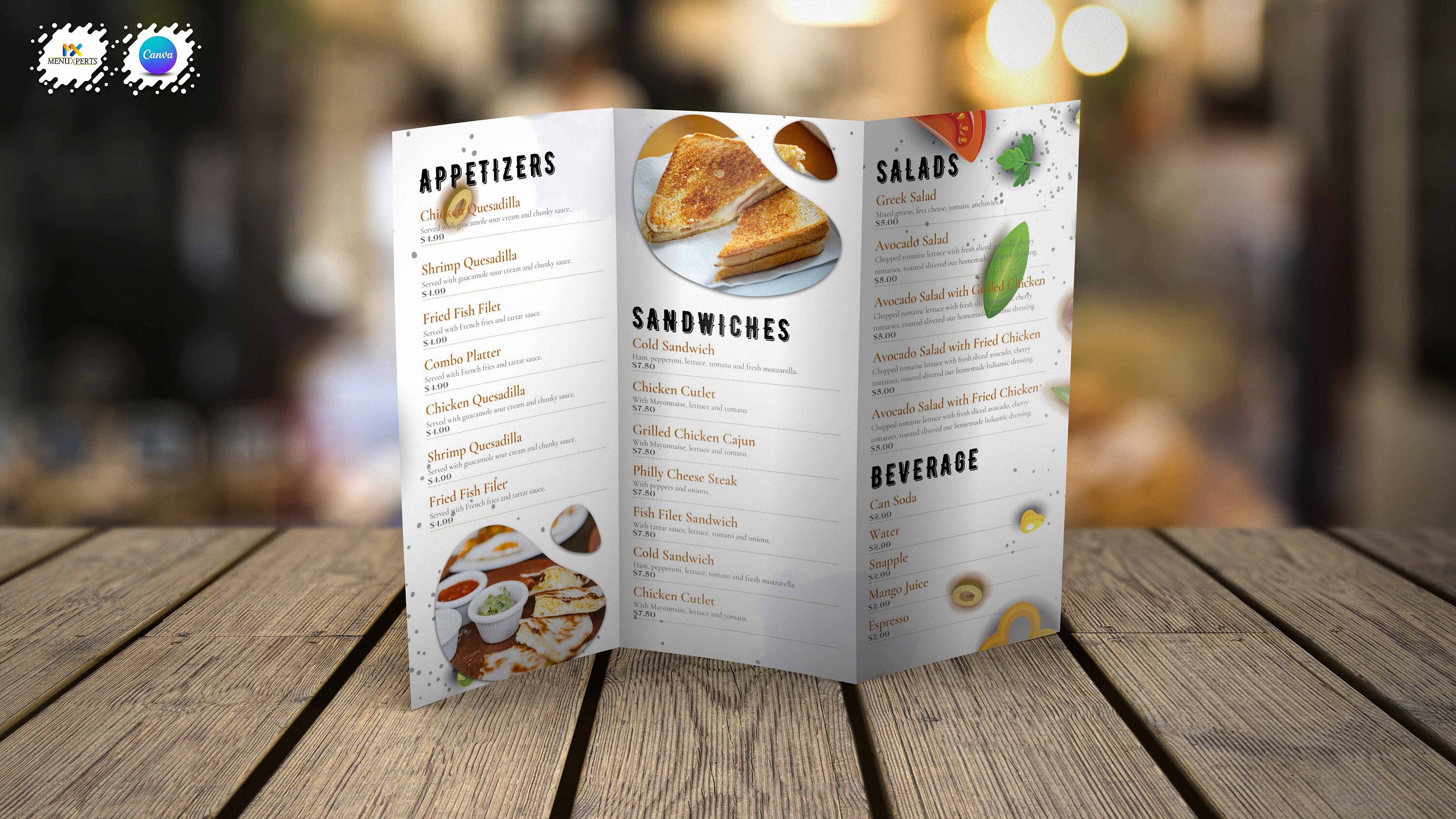 Carvers Cut Restaurant Menu Template Modern Restaurant Menu Template ...