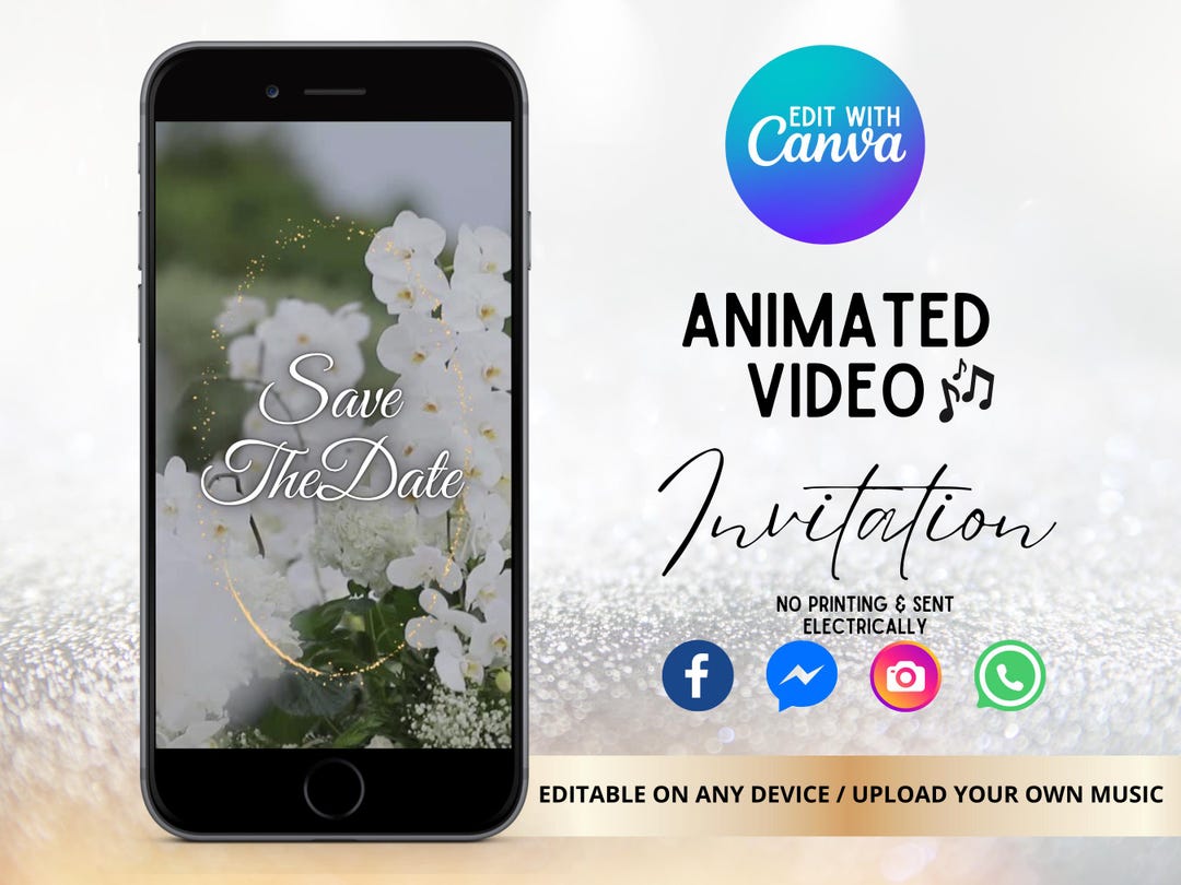 Animated Wedding Invitation, DIY Template Design, Wedding Video ...