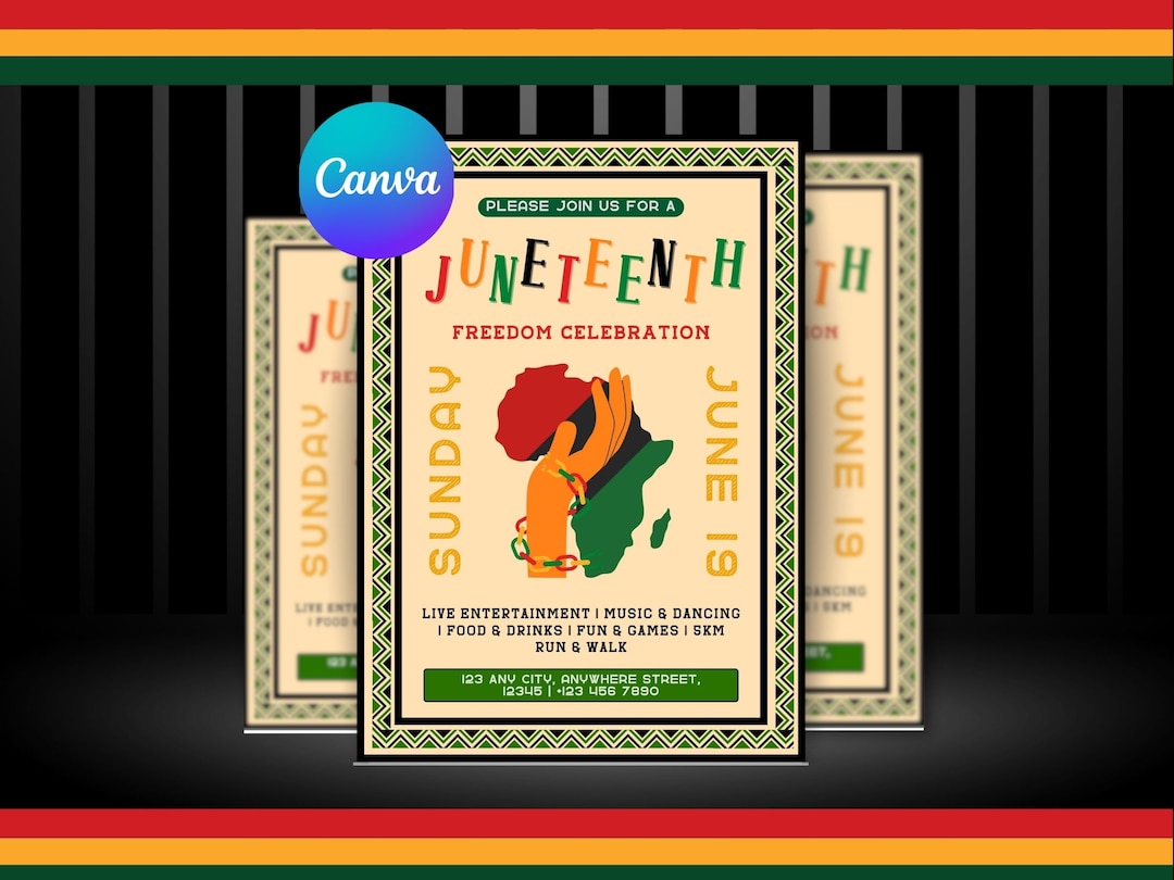 Editable Juneteenth Event Invitation, Juneteenth Invite Digital ...