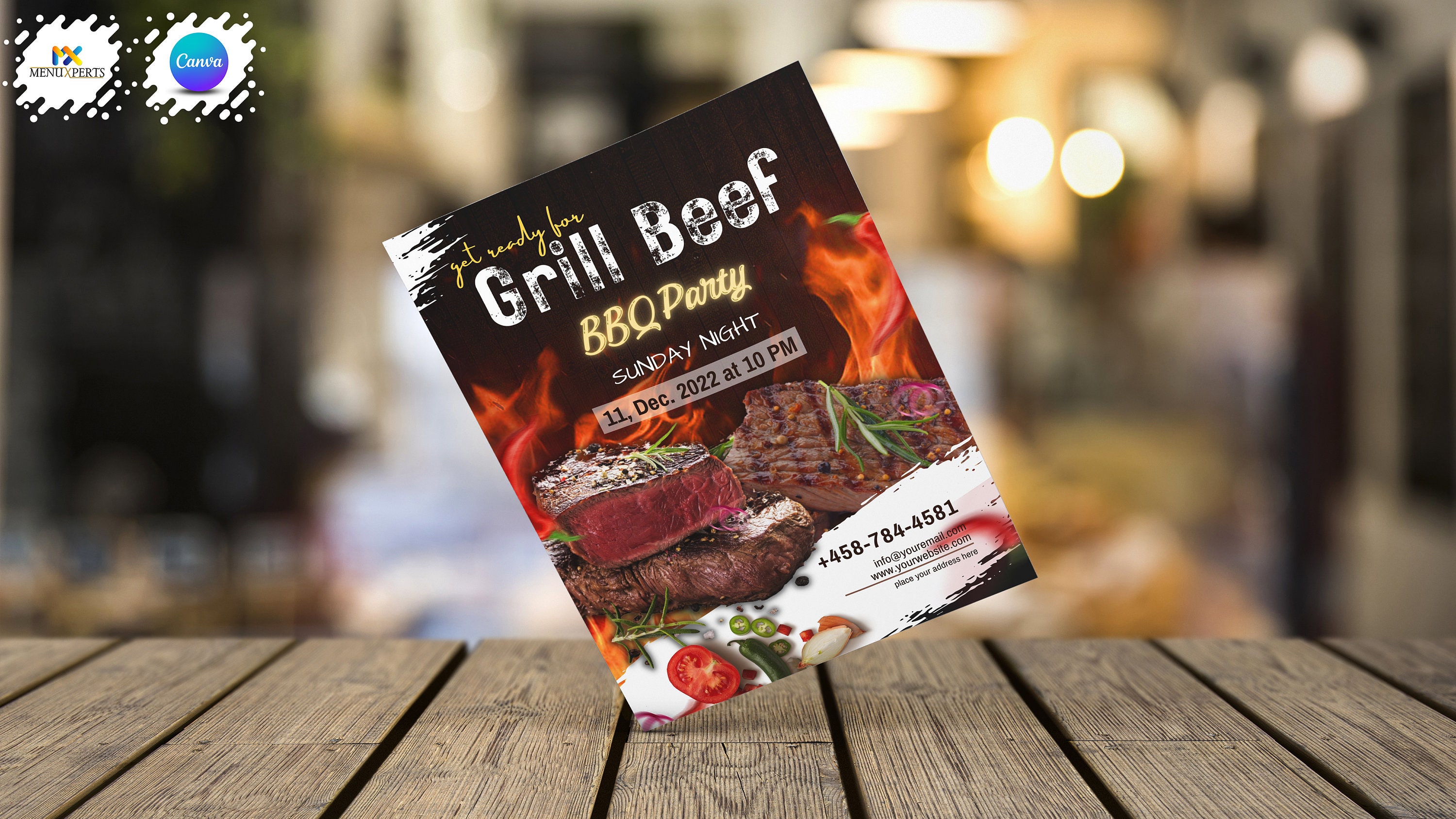 BBQ Food Flyer Template Bbq Party Flyer Bbq and Grill Party Invite ...
