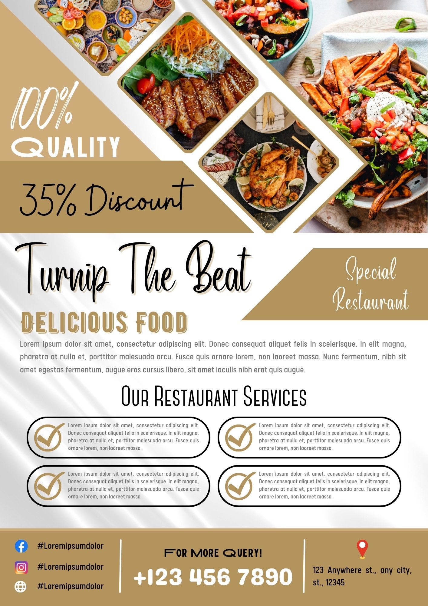 Restaurant Food Flyer Template, Menu Template, Editable Food Flyer ...