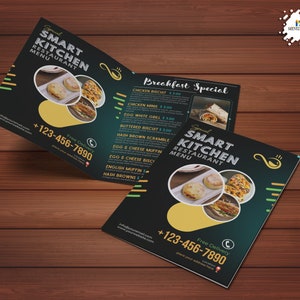 Smart Kitchen Restaurant Menu Template Minimalist Restaurant Menu ...