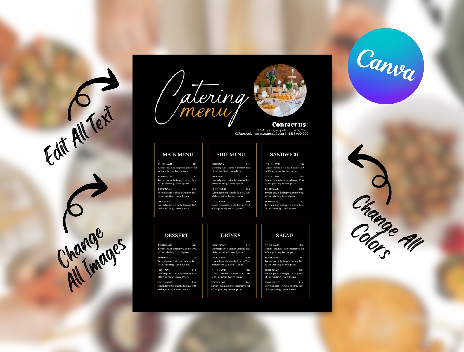 Food Menu Bundle Template, Food Menu Bundle, Food Menu Templates, Food ...