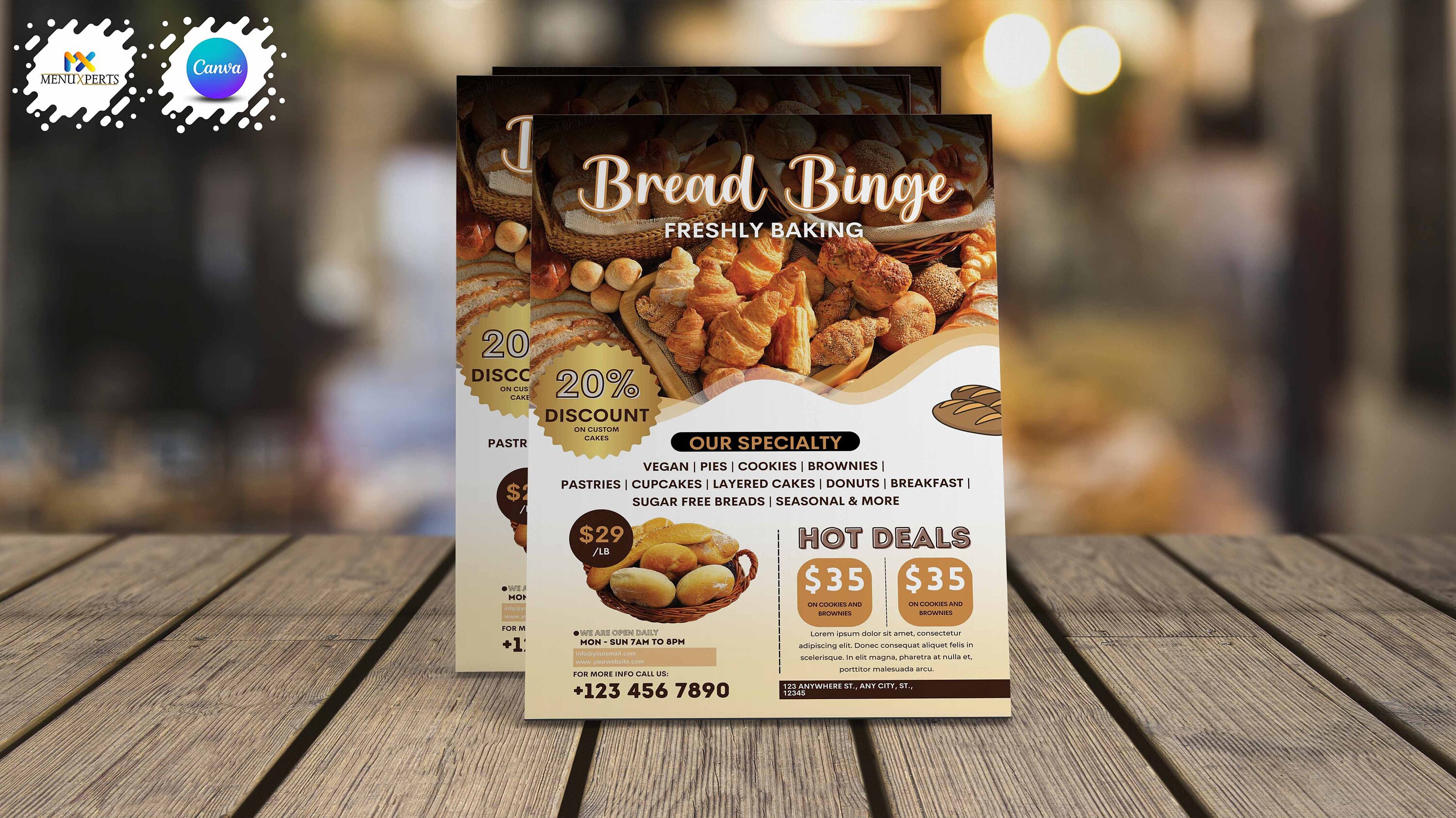 Bakery Flyer, Bakery Business, Bakery Menu, Bake Sale Flyer, Dessert ...