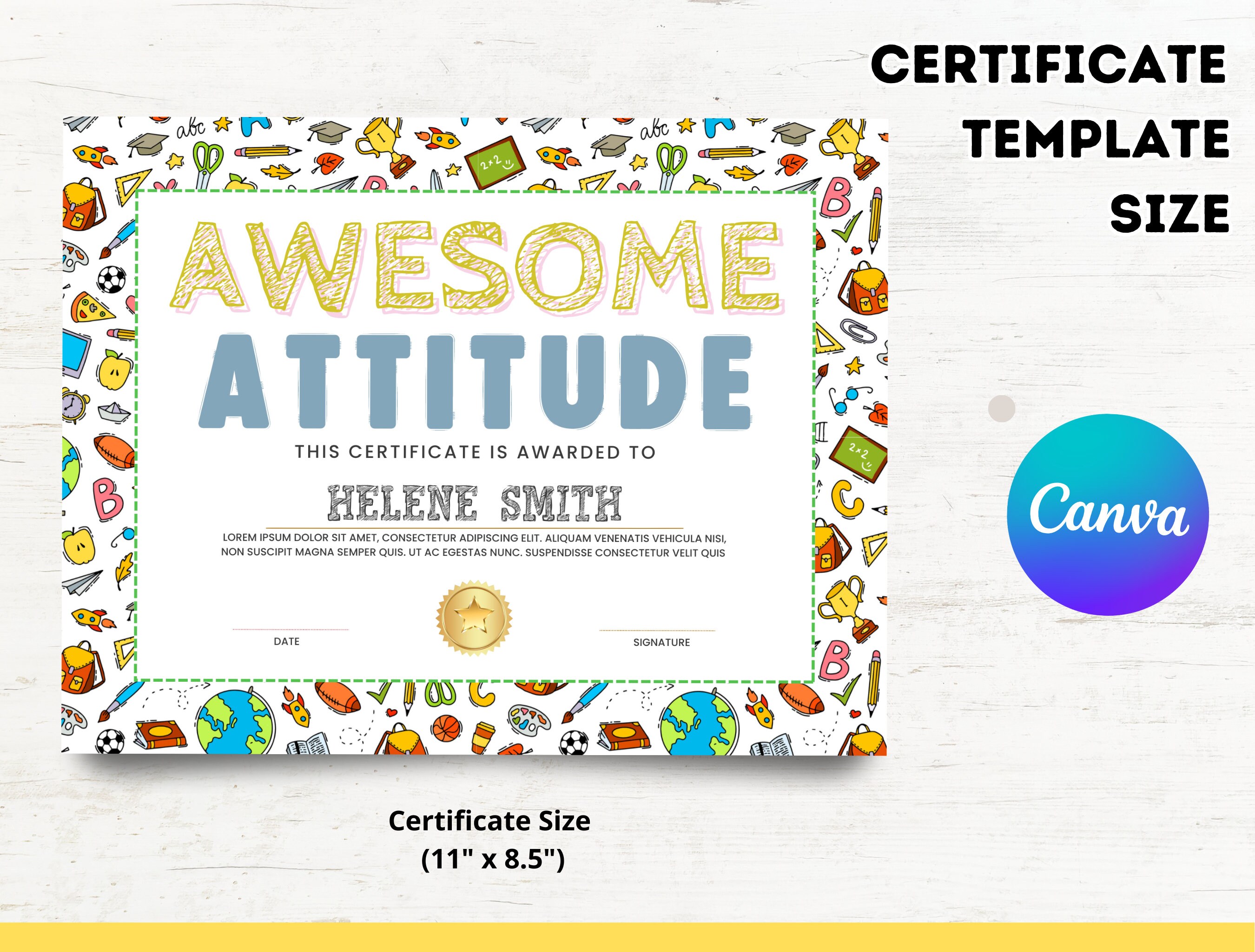 Editable School Awards, End of Year Awards, Personalized School ...