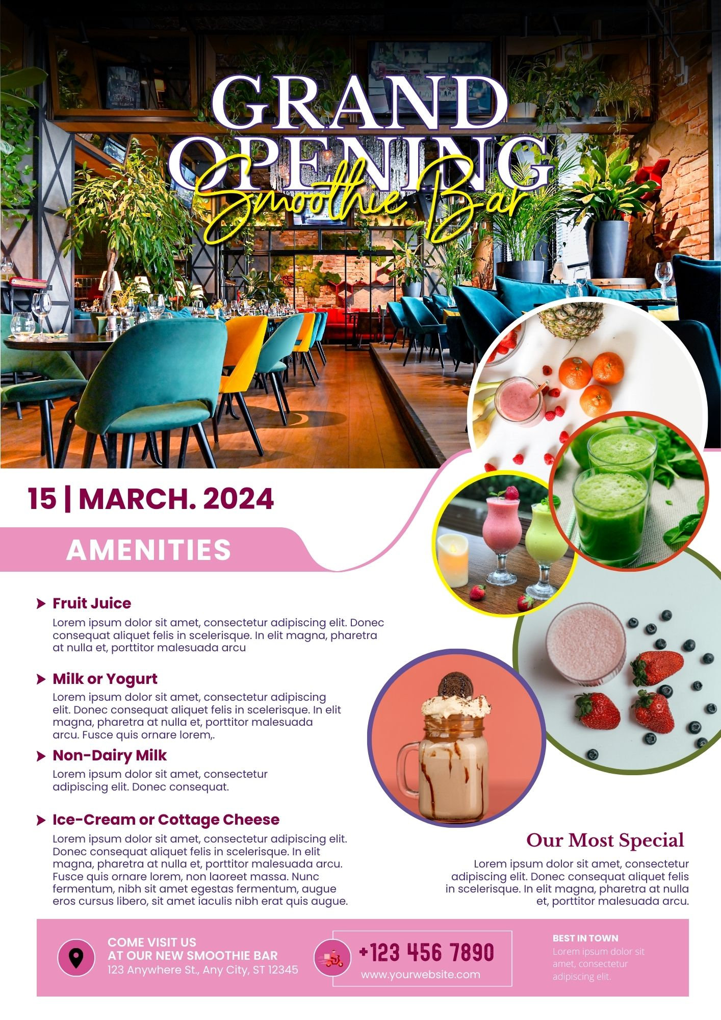 Grand Opening Flyer Template, Restaurant Food Flyer, Social Media Flyer ...