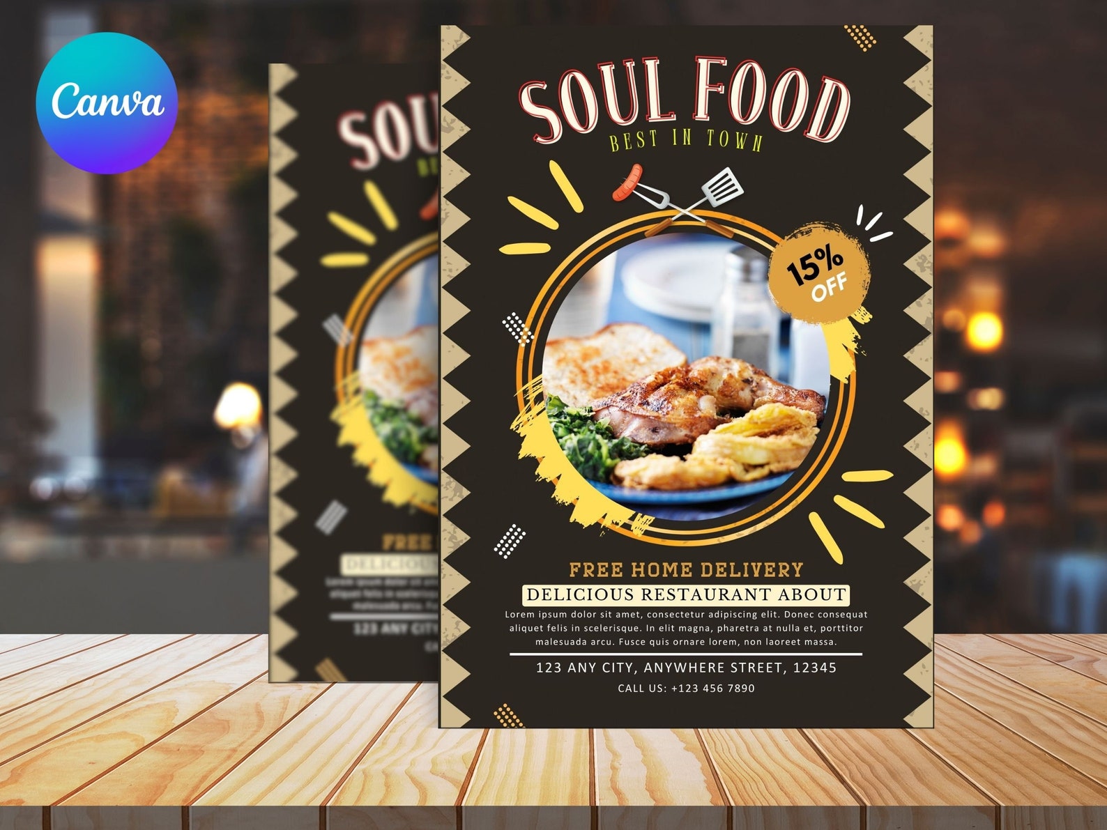 Soul Food Flyer, Soul Food Menu, Dinner Menu, Dinner Special Flyer ...
