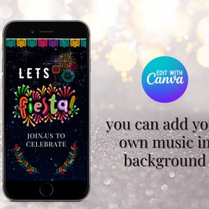 Fiesta Birthday Text Invitation, E-invite, Fiesta Birthday Phone ...