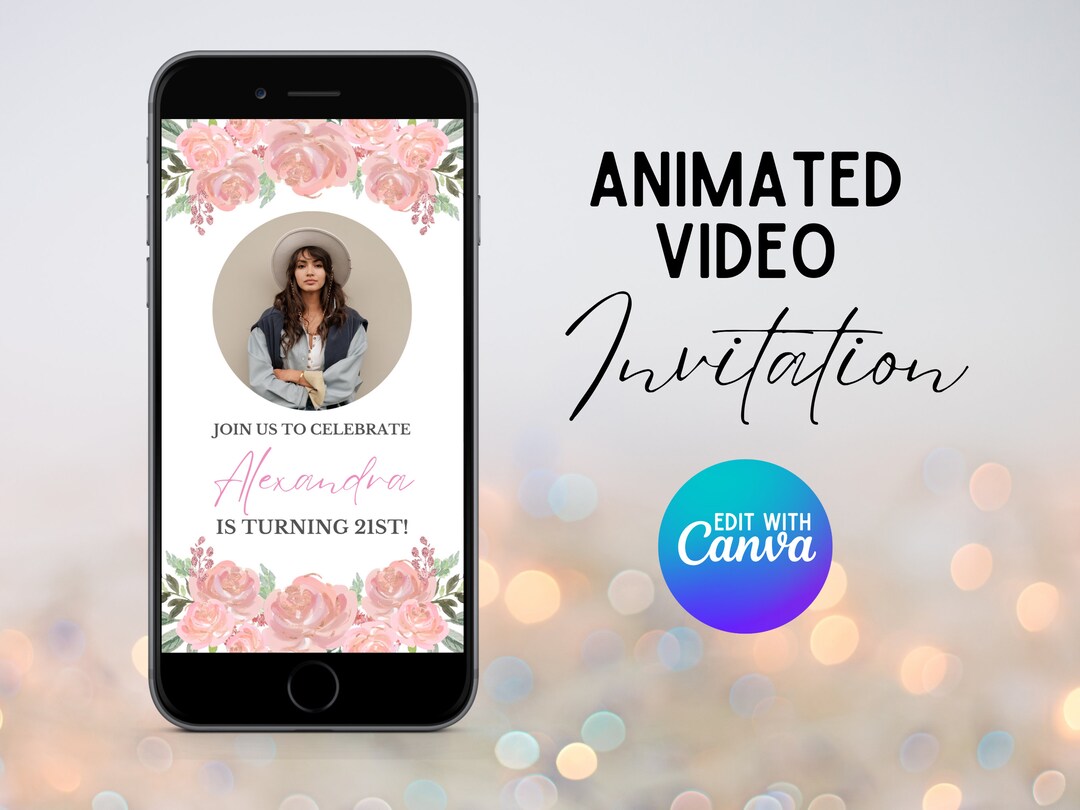 Princess Garden Party Invitation, Birthday Video Invitation, Princess ...