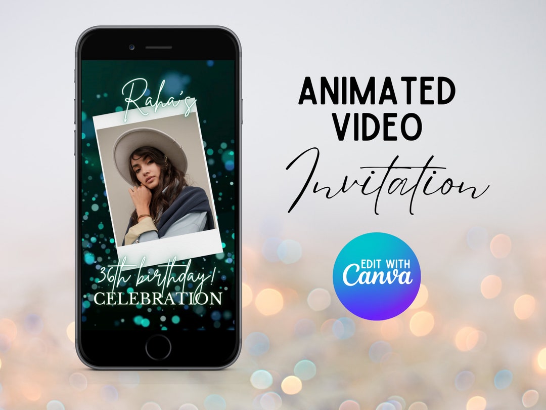 Animated Custom Video Invitation, Disco Party Animated Invitation ...