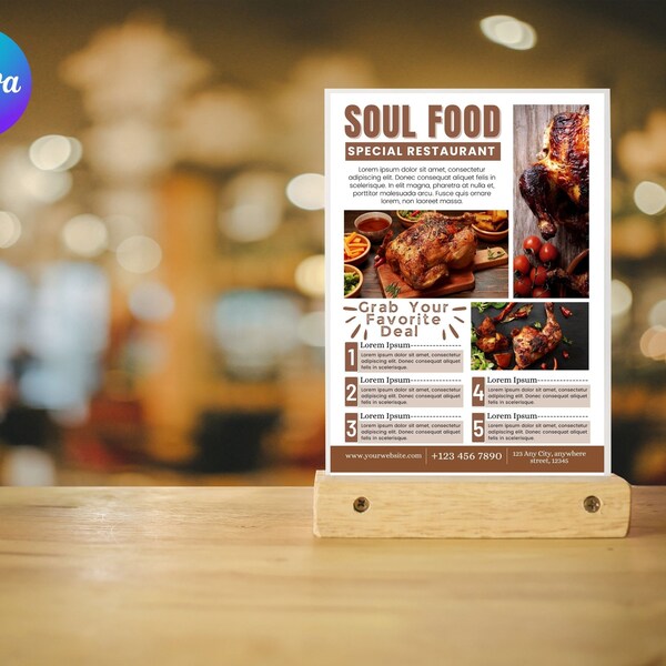 Soul Food Menu Template - Etsy