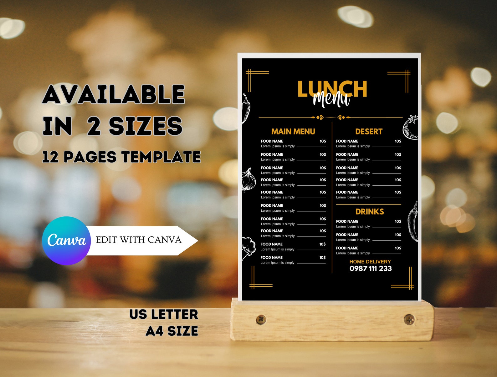 Food Menu Bundle Template, Food Menu Bundle, Food Menu Templates, Food ...