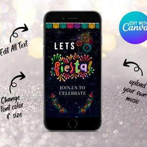 Fiesta Birthday Text Invitation, E-invite, Fiesta Birthday Phone ...