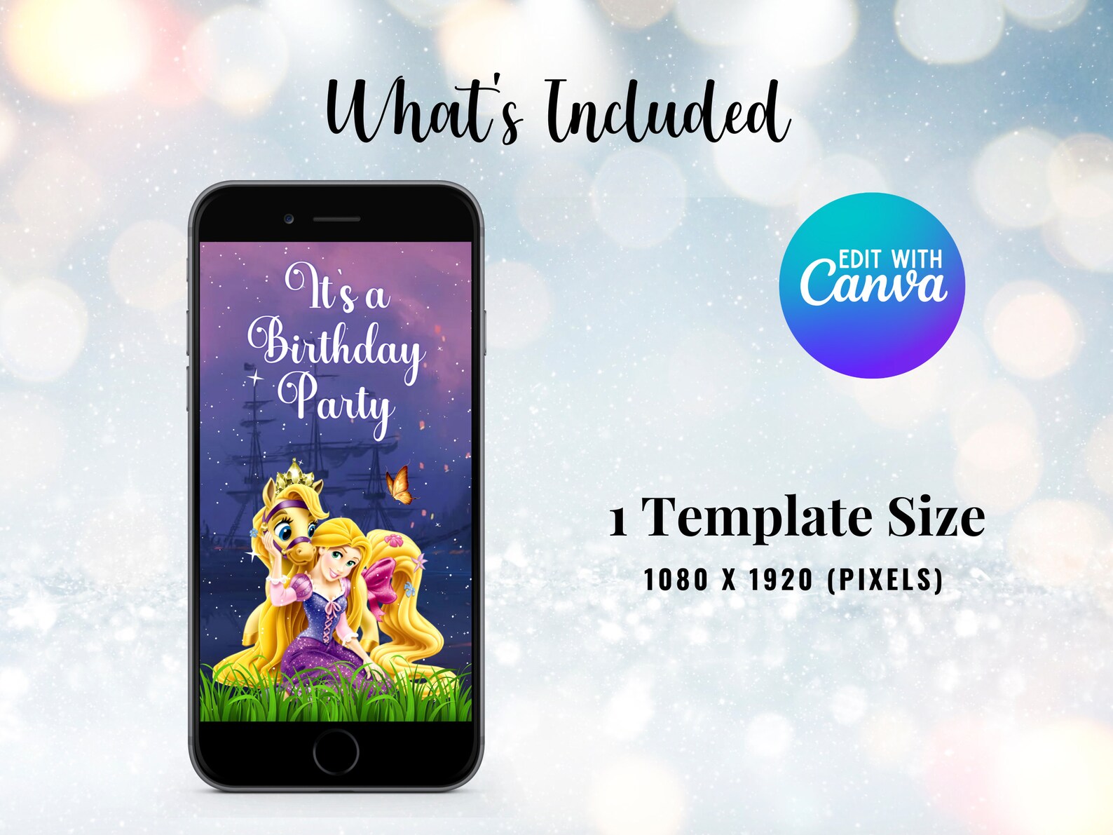 Tangled Animated Invitation, Tangled Invite, Tangled Party Invite ...