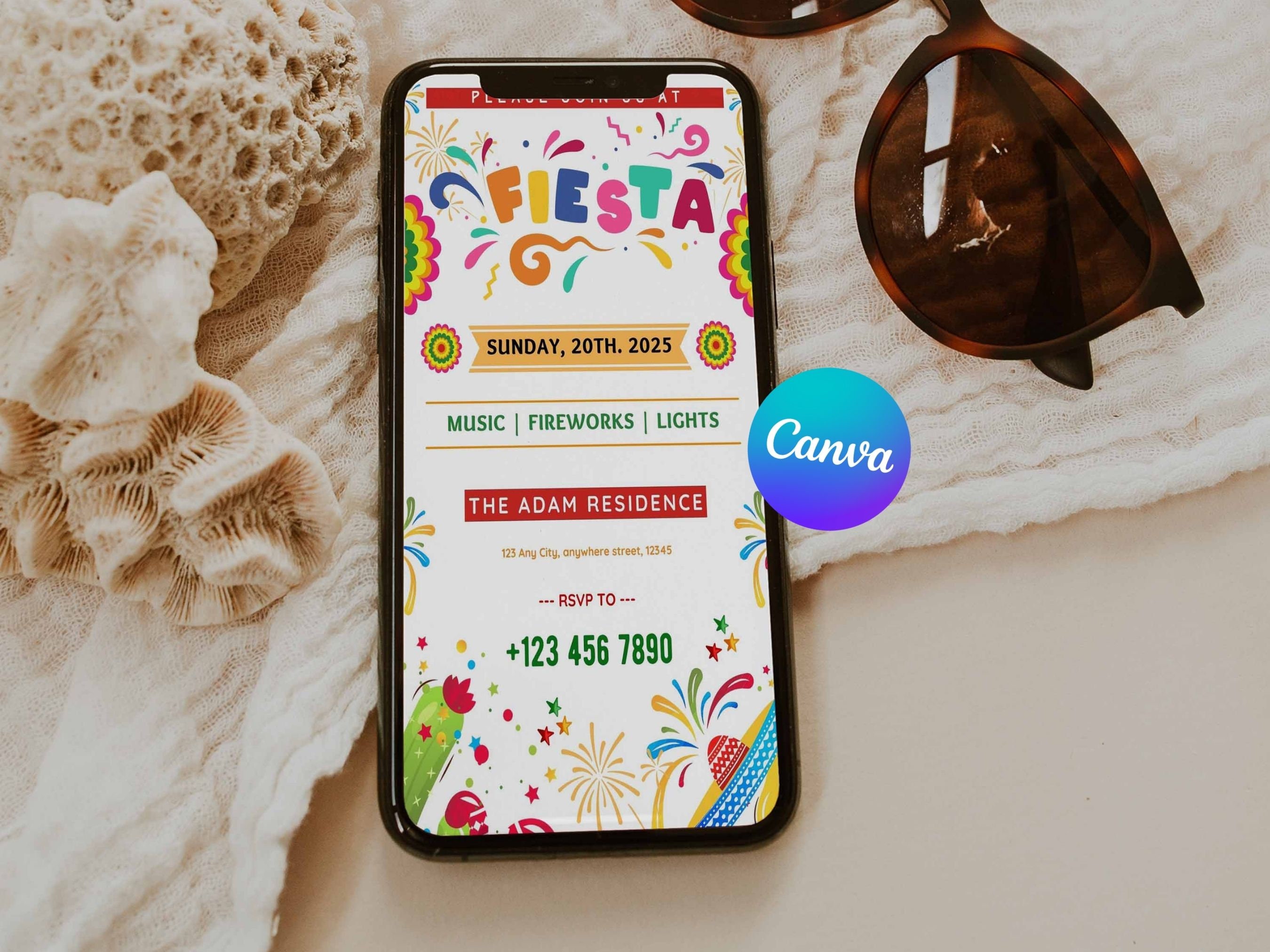 Editable Fiesta Invitation, Fiesta Invitation, Printable Succulent ...