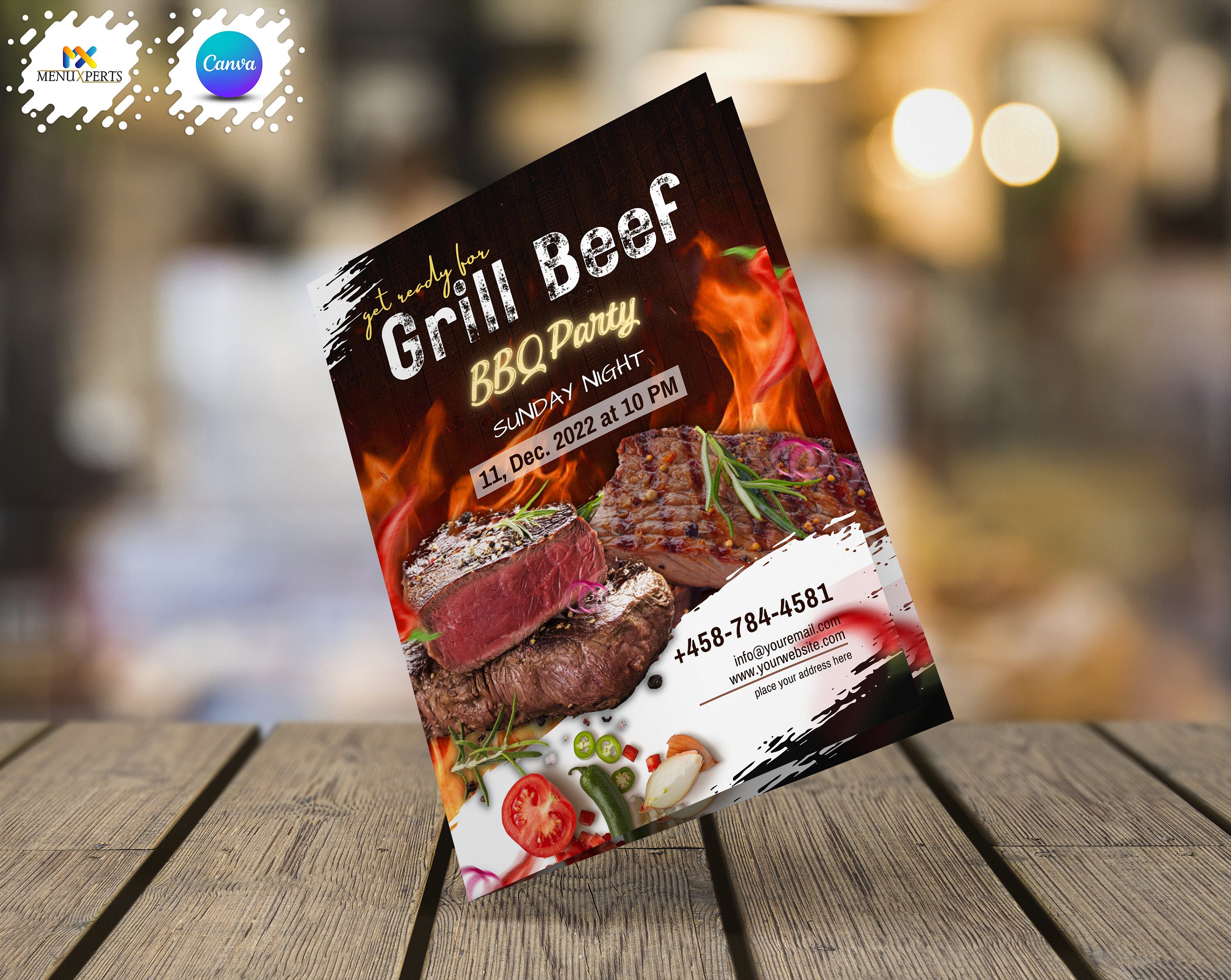 BBQ Food Flyer Template Bbq Party Flyer Bbq and Grill Party Invite ...