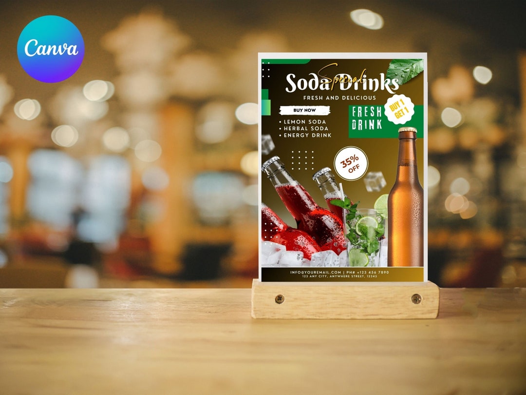 Soda Drinks Flyer Template, Soda Drinks, Soda Drinks Flyer, Diy Flyer ...