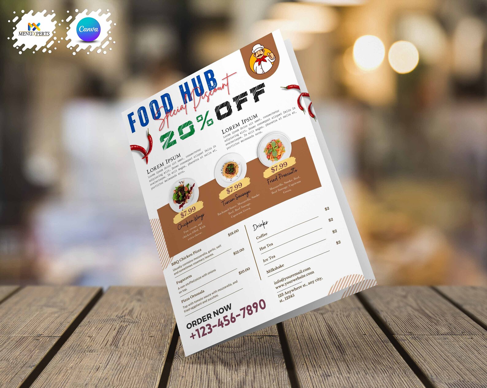 Food Flyer Template Editable Flyer Template Canva Templates Price List ...