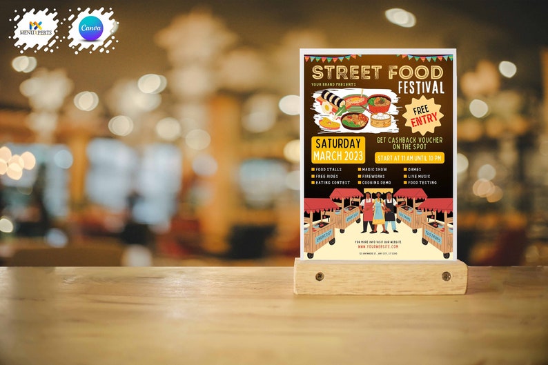 Street Food Festival Flyer Template, Food Festival Flyer, Editable Food ...