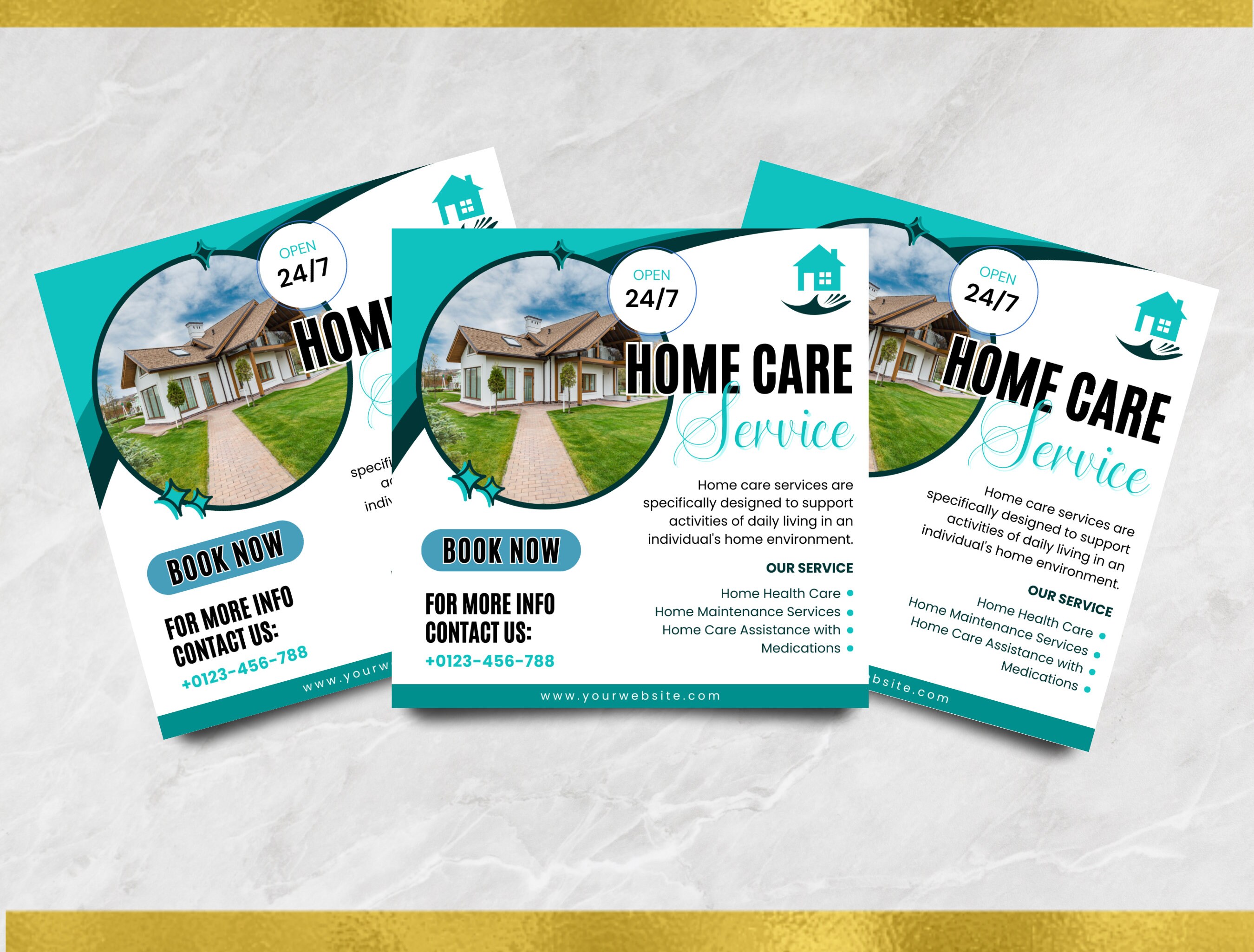 Home Care Service Flyer, Care Service Flyer, Premade Caregiving Flyer ...