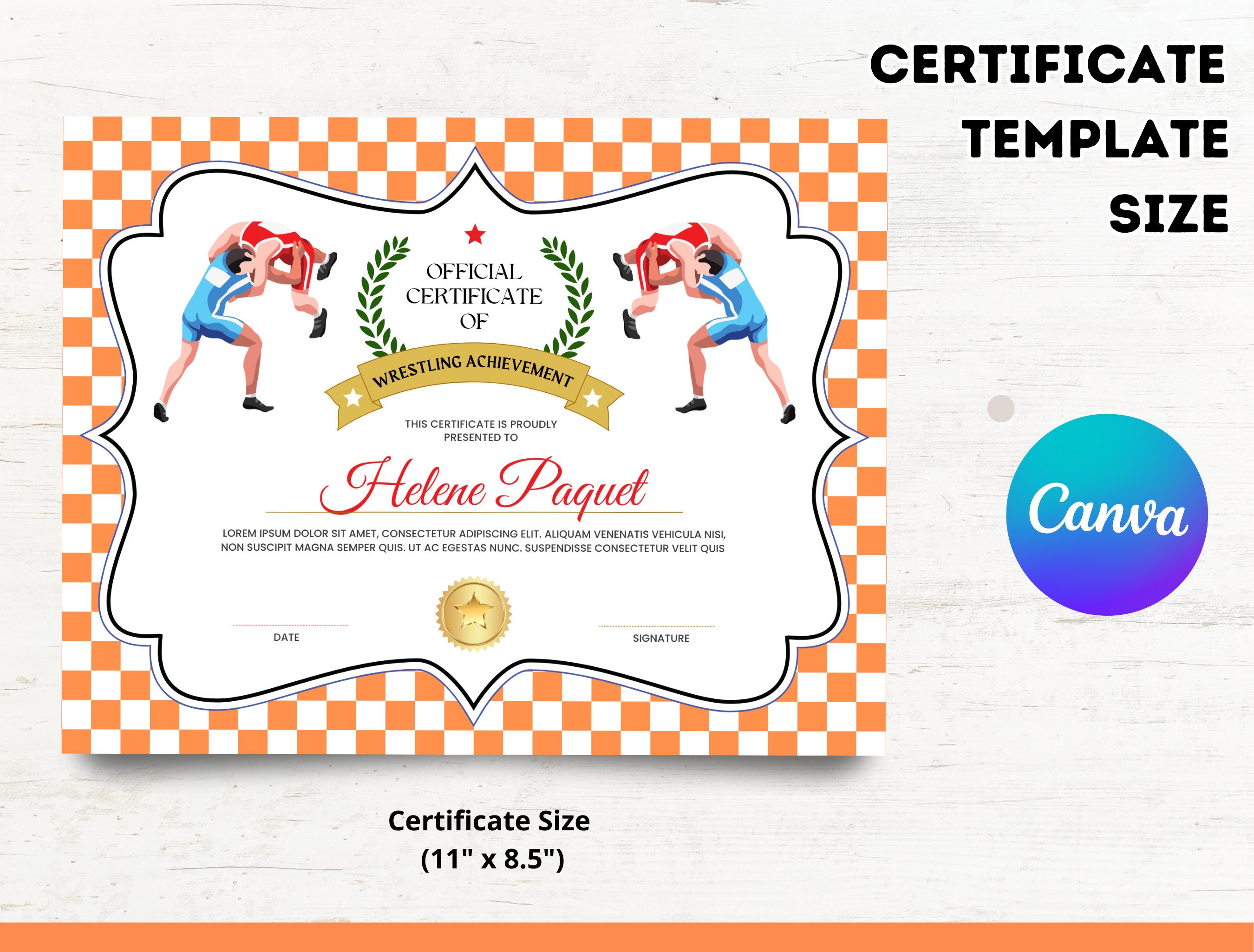 Editable Wrestling Award Certificates, Award Ceremony Certificates, End ...