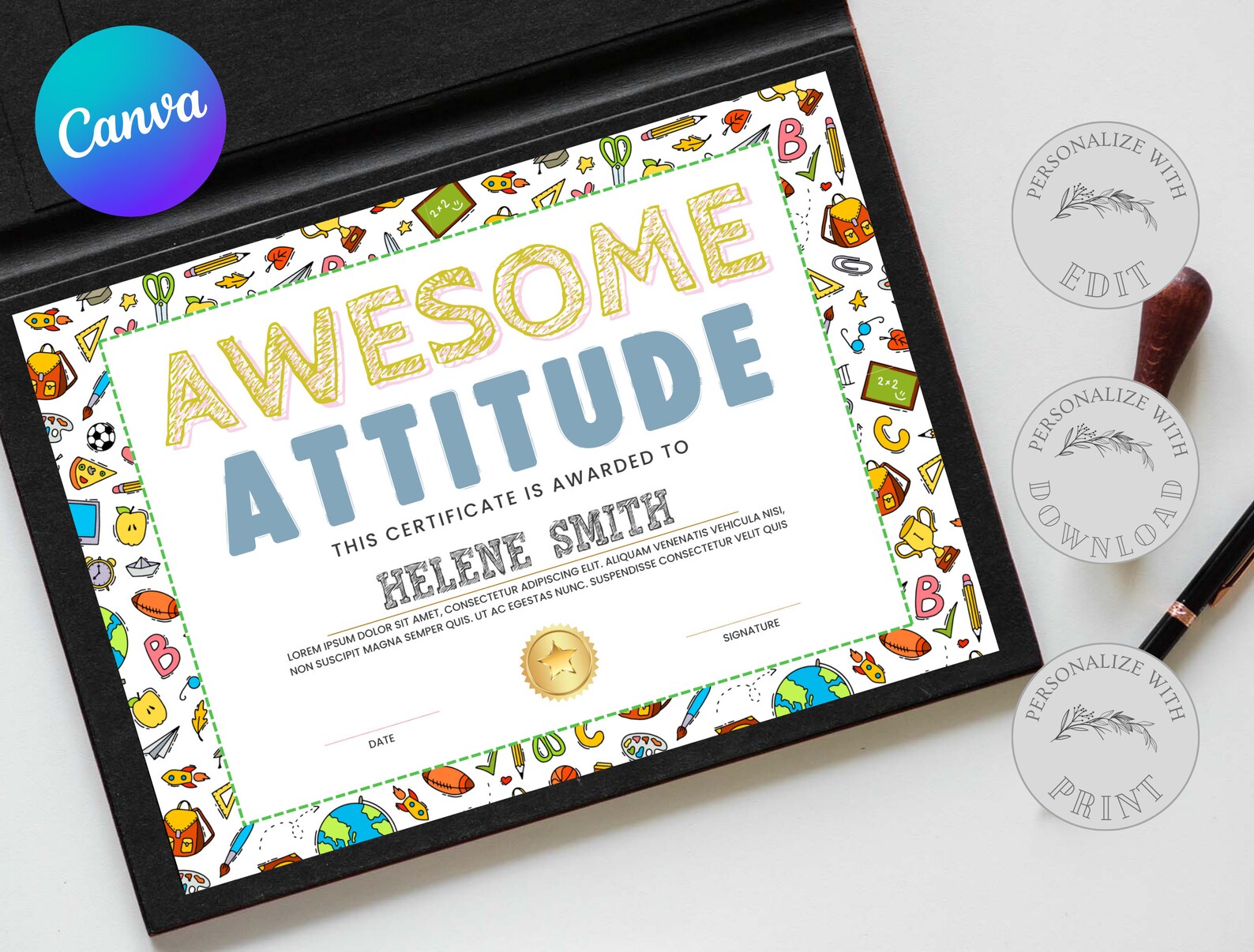 Editable School Awards, End of Year Awards, Personalized School ...