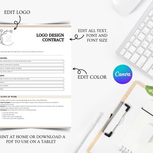 Editable Logo Design Contract Template, Freelance Graphic Design ...