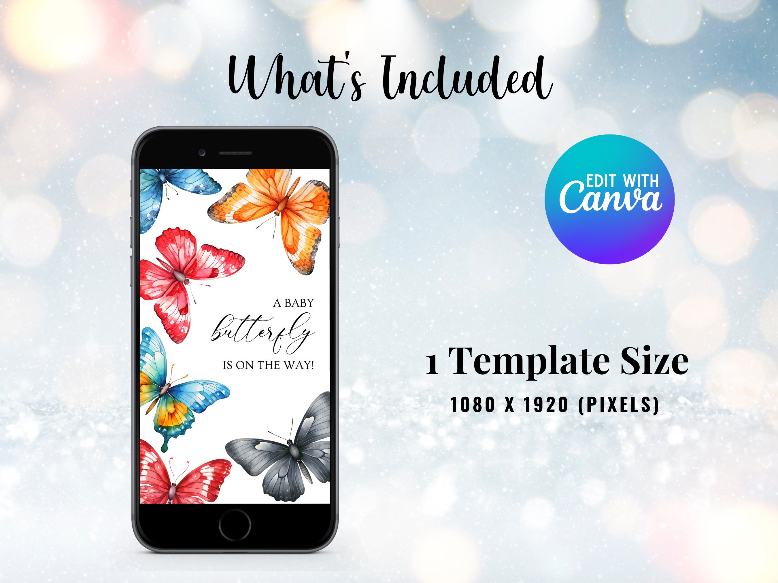 Butterfly Baby Shower Invitation, Butterfly Video Invitation, Animated ...