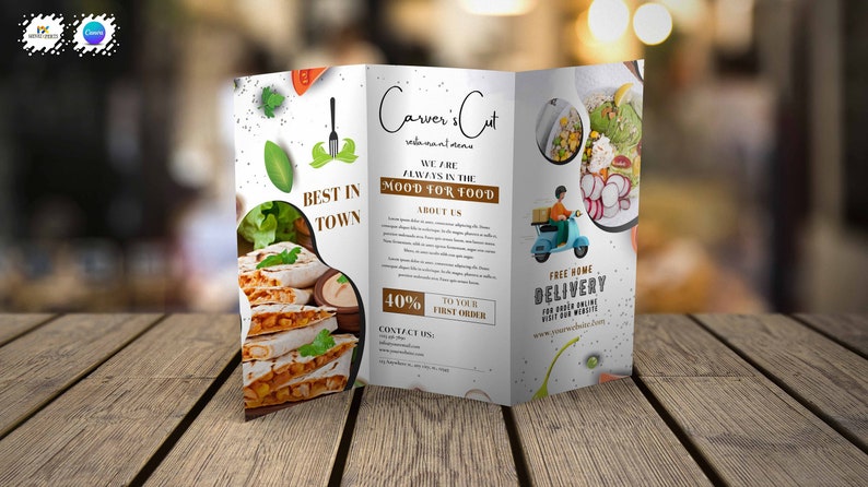 Carvers Cut Restaurant Menu Template Modern Restaurant Menu Template ...