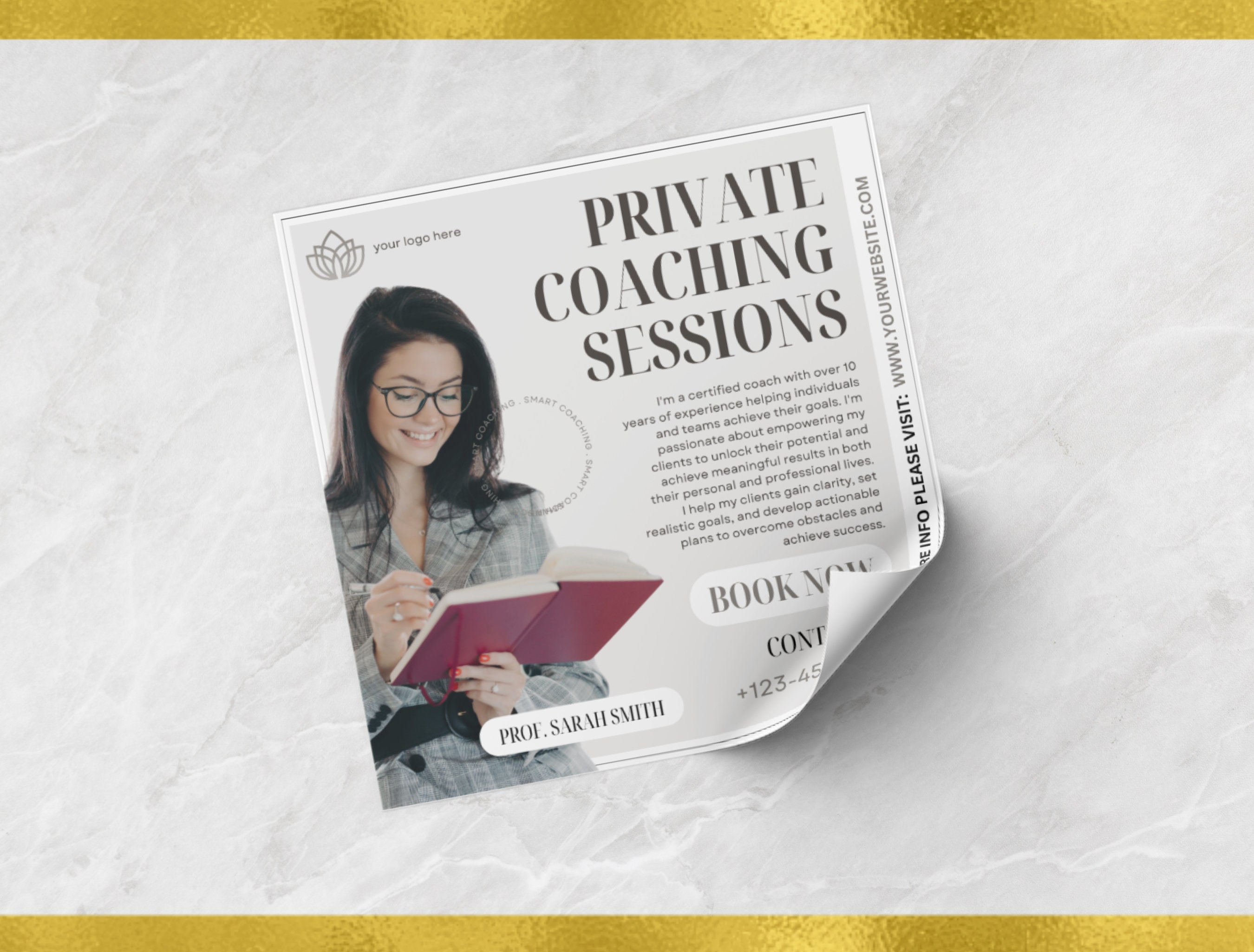 Business Coach Flyer, Diy Canva Flyer Template, Editable Canva Social ...
