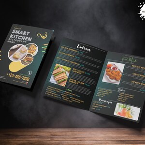 Smart Kitchen Restaurant Menu Template Minimalist Restaurant Menu ...