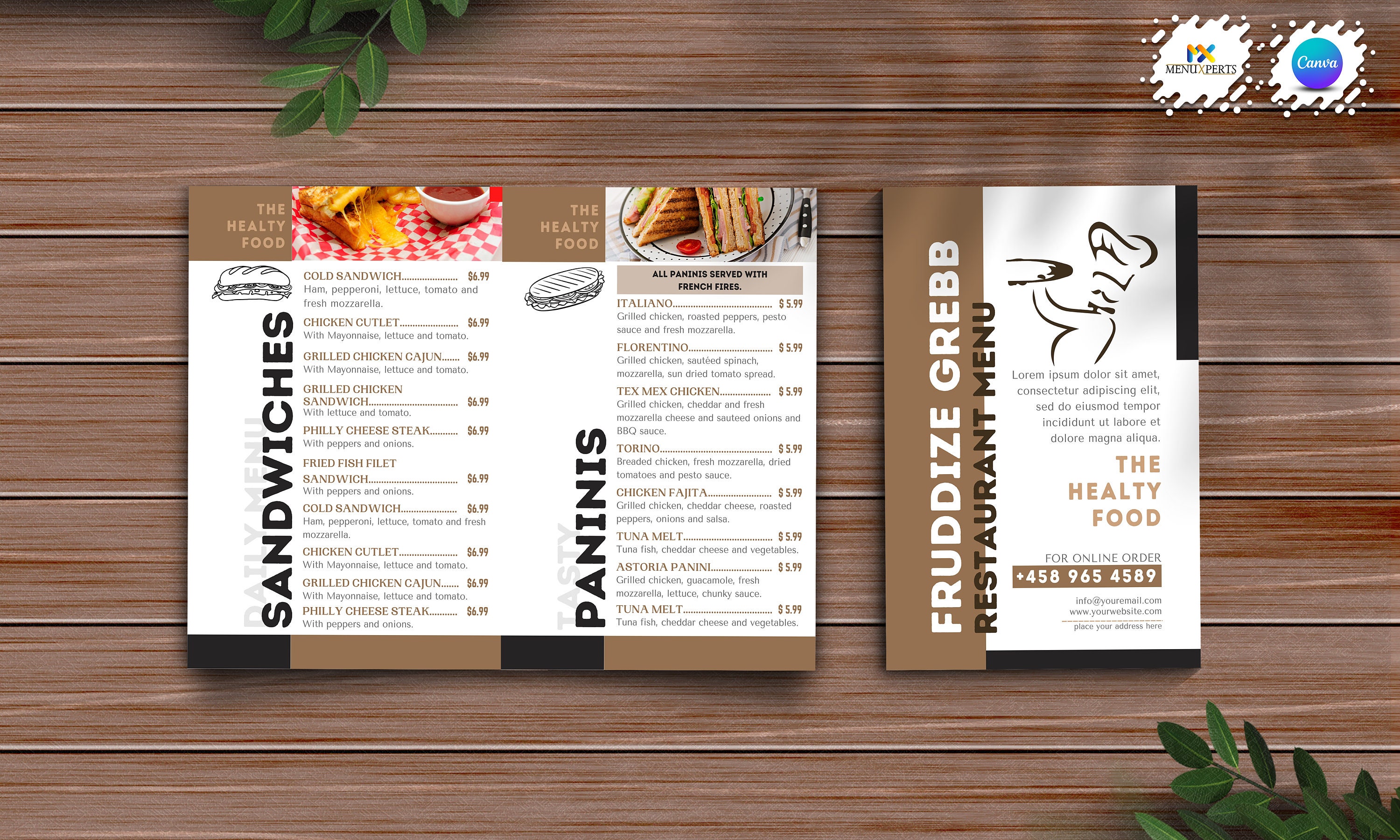 Restaurant Menu Template, Food Menu Template, Editable Restaurant Food ...