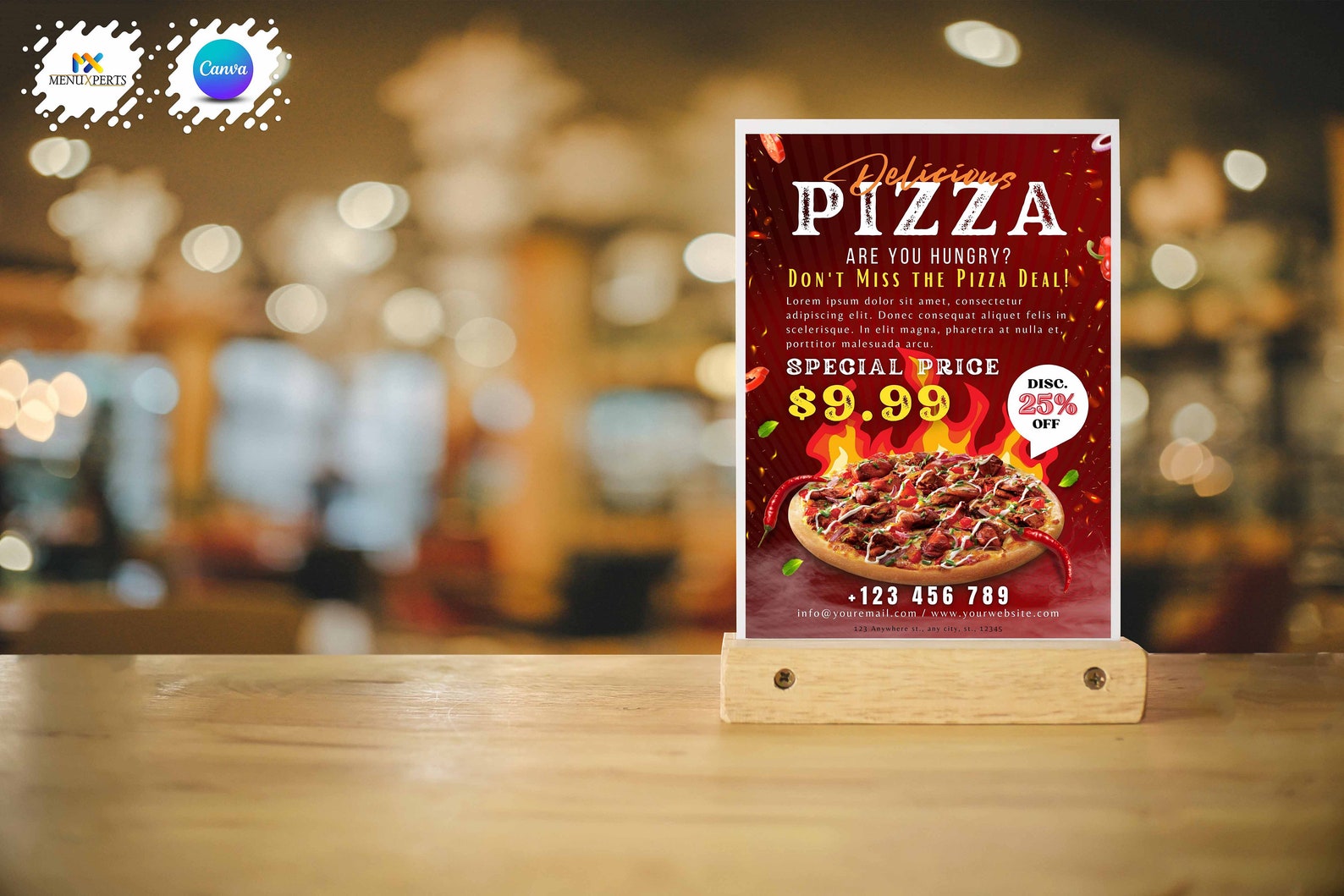 Delicious Pizza Food Flyer Template, Grand Opening Flyer, Restaurant ...