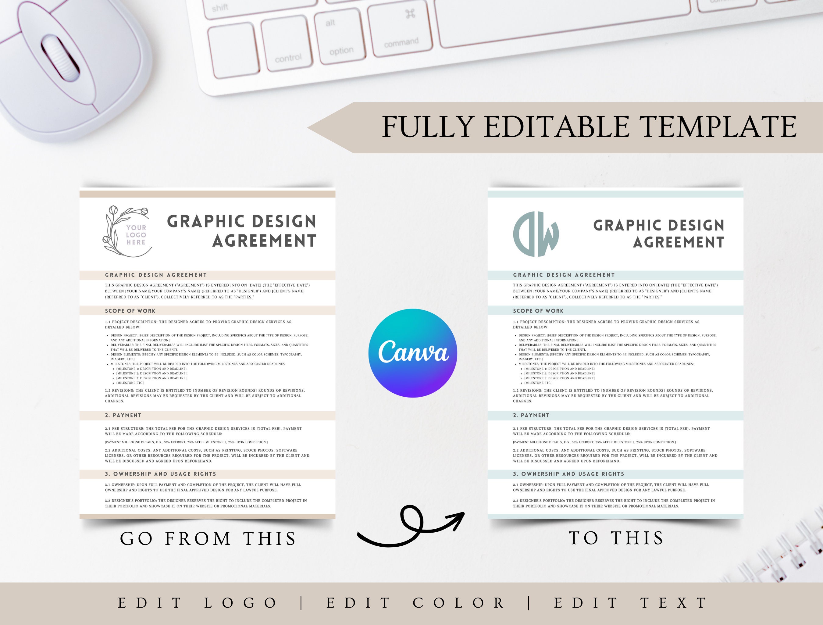 Graphic Design Contract Template, Graphic Design Services Contract ...