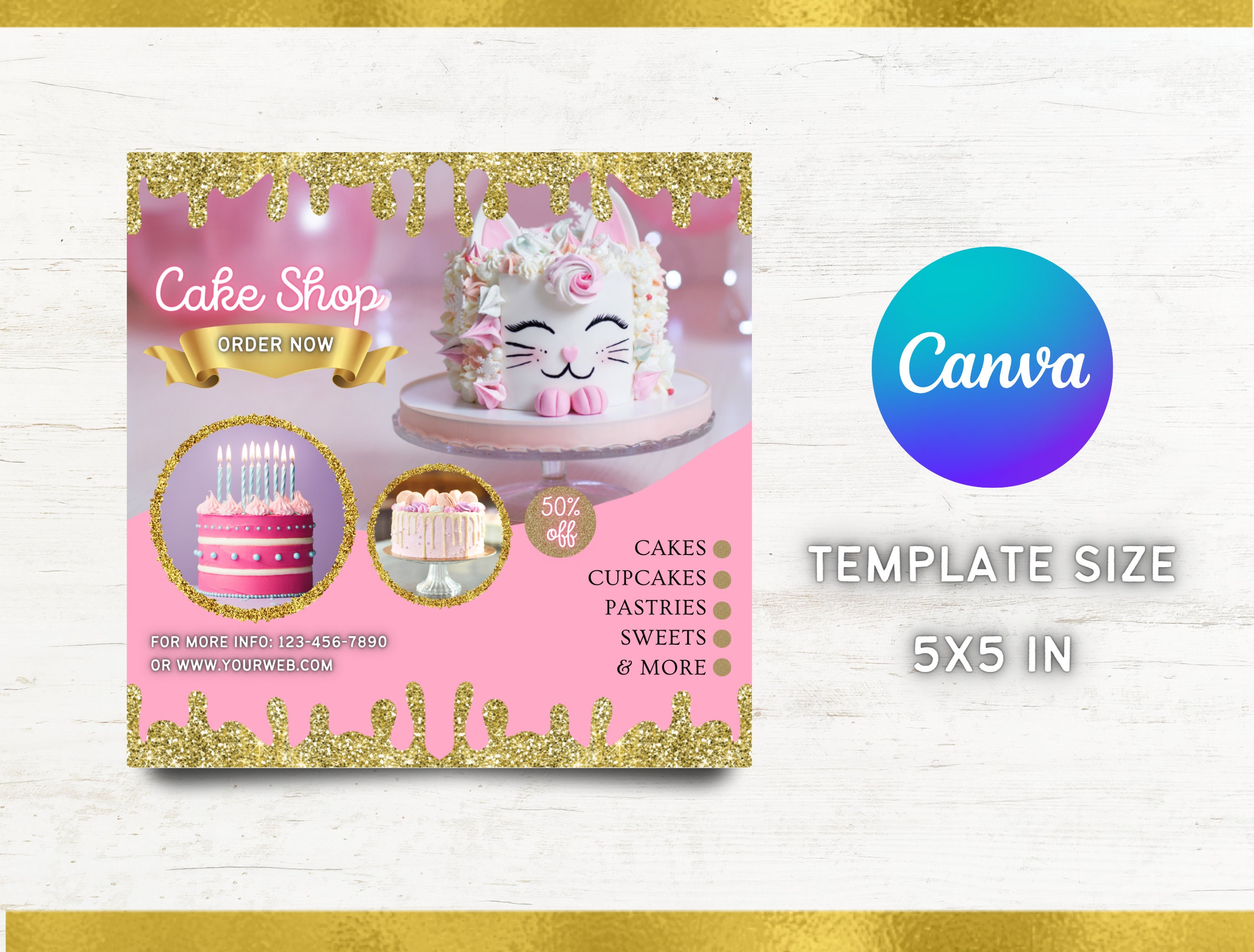 Cake Flyer Template, Cupcake Cake Business Flyer, Baking Dessert Flyer ...