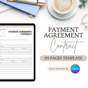 Payment Agreement Contract Template, Payment Plan Agreement, Agreement ...