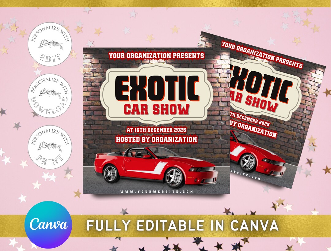 Diy Exotic Car Show Flyer, Diy Car Show Flyer, Car Show Flyer Template ...