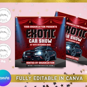 Car Show Flyer Template Diy Exotic Car Show Flyer Diy Car - Etsy