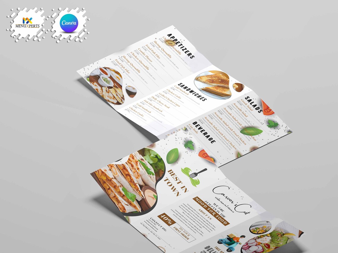 Carvers Cut Restaurant Menu Template Modern Restaurant Menu Template ...