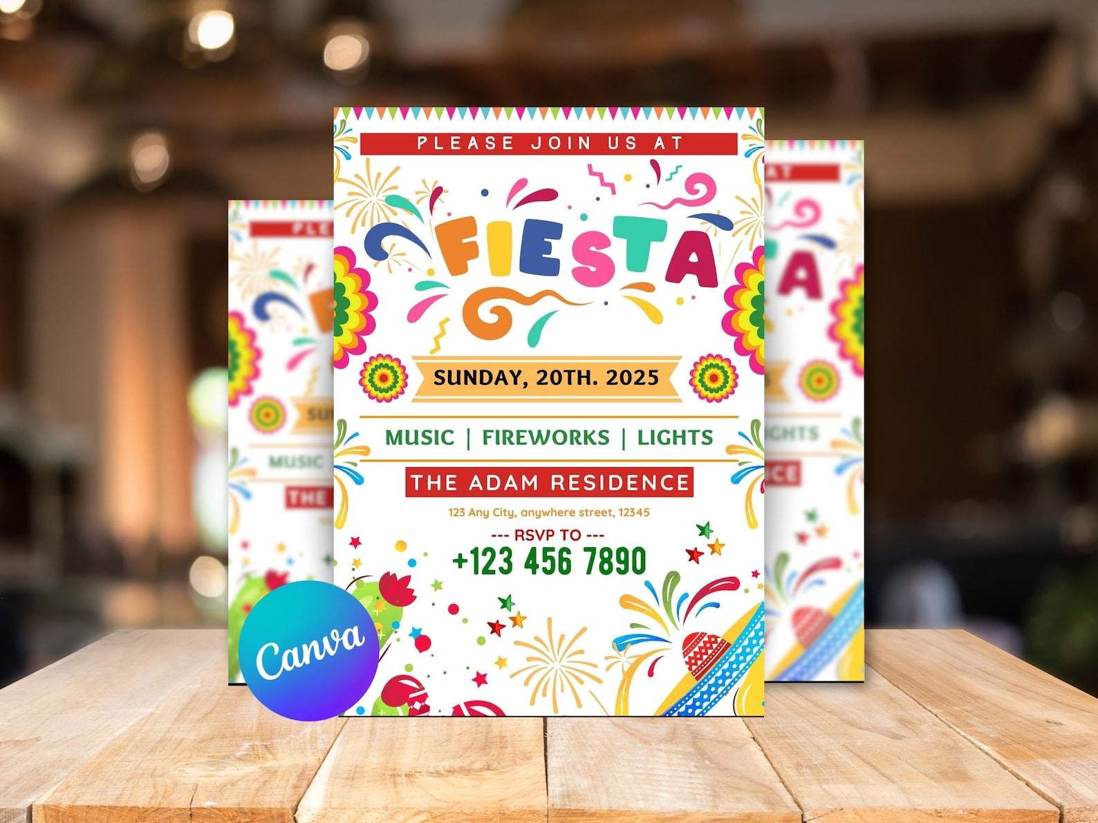 Editable Fiesta Invitation, Fiesta Invitation, Printable Succulent ...