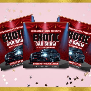Car Show Flyer Template Diy Exotic Car Show Flyer Diy Car - Etsy