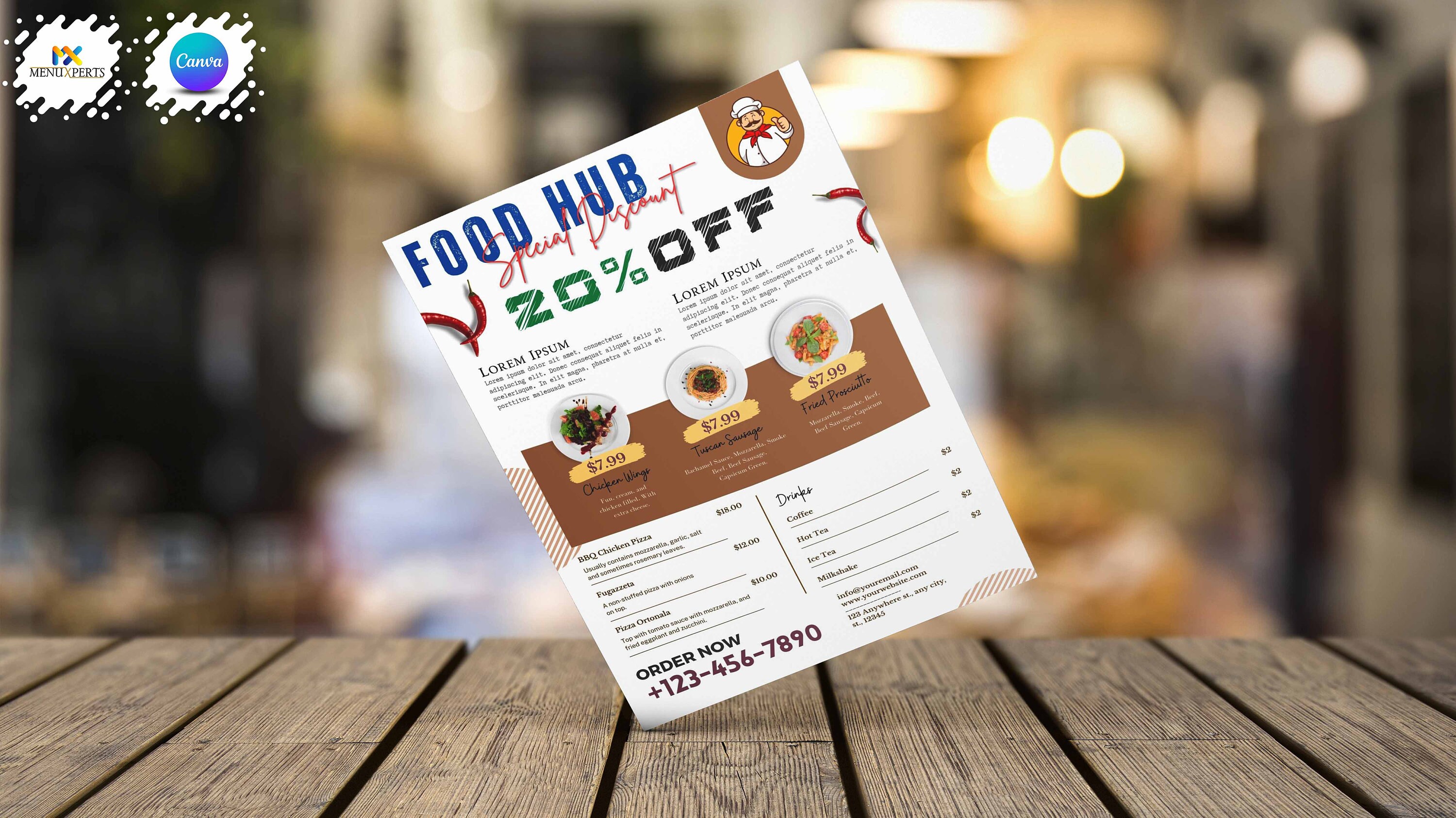 Food Flyer Template Editable Flyer Template Canva Templates Price List ...