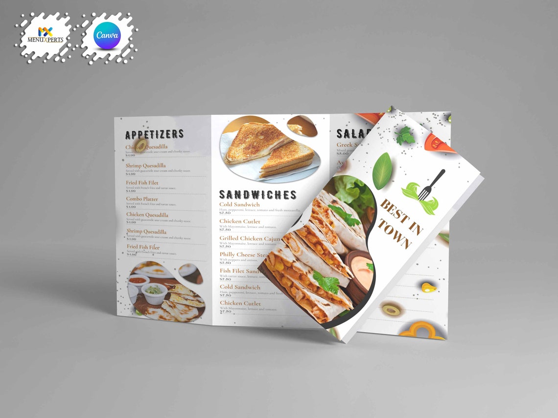 Carvers Cut Restaurant Menu Template Modern Restaurant Menu Template ...