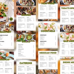 Food Menu Bundle Template, Food Menu Bundle, Food Menu Templates, Food ...